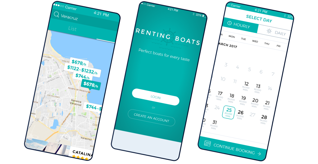 Renting Boats - iOS and Android Booking App Development