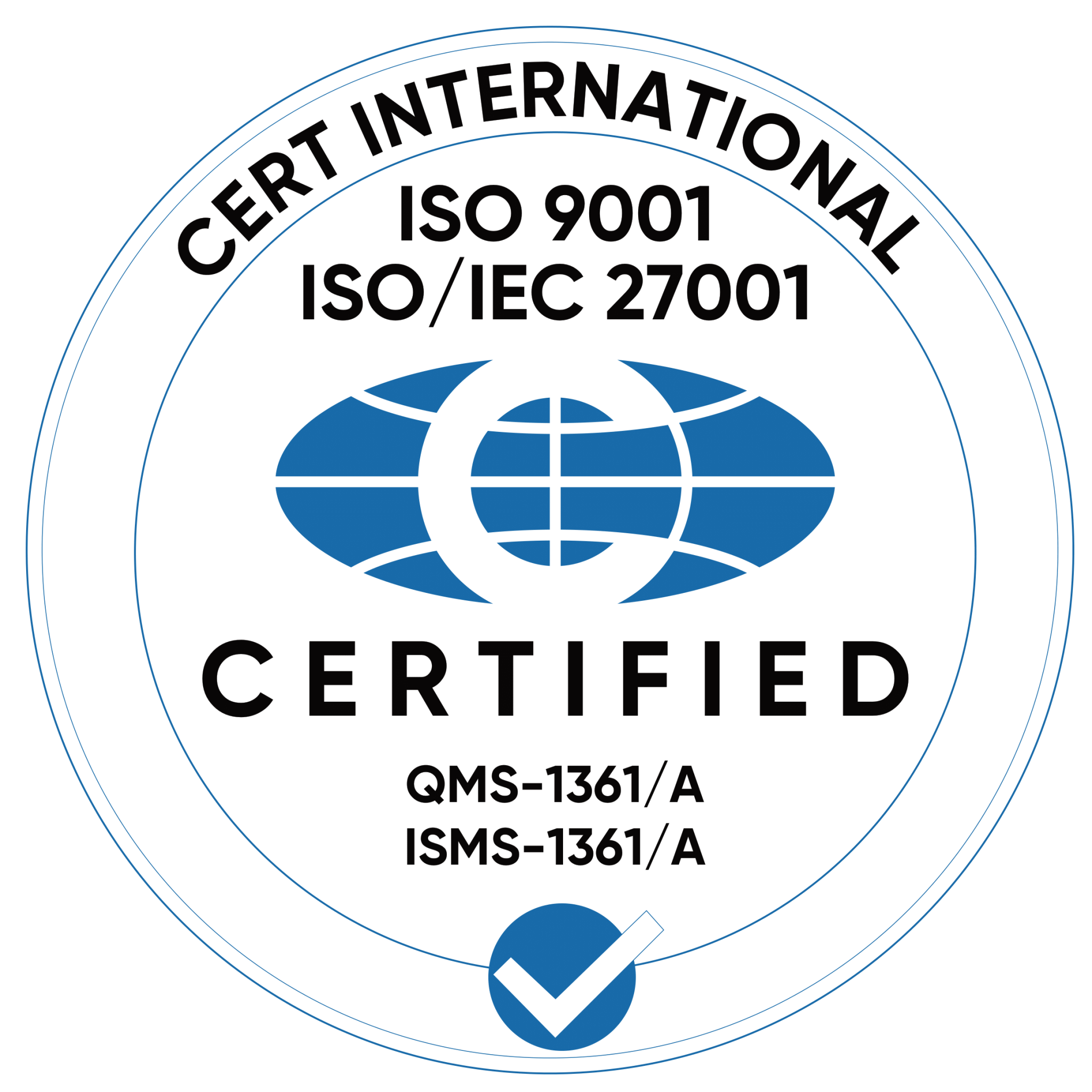 ISO 9001:2015 and ISO/IEC 27001:2022 SumatoSoft Certifications