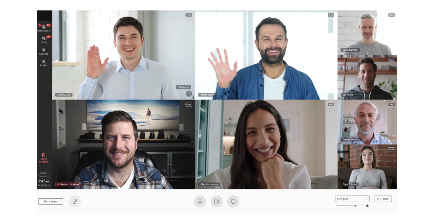 Remote simultaneous interpretation web platform for conferences